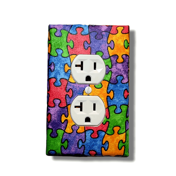 Puzzle Switch Cover | Autism Awareness Unity Diversity Kids Décor ...