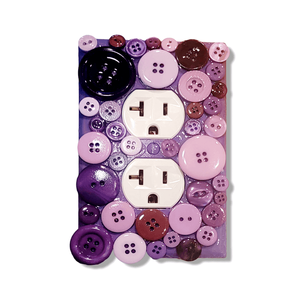 Purple Rain Button Treasure | Vintage Purple Switch Plate - Kustom ...
